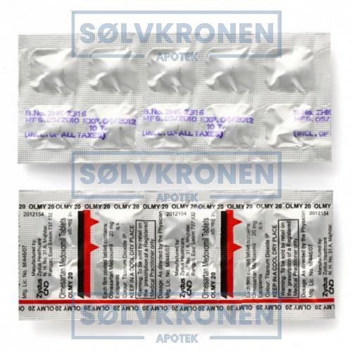 Generiske Olmesartan 10mg, 20mg, 40mg – Kjøp Reseptfritt