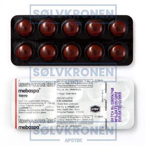 Reseptfri Mebeverine Tablett 135mg, 200mg – Kjøp På Nett Nå