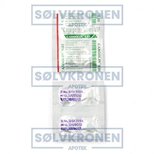 Reseptfri Cabergoline Tablett 0.5mg, 0.25mg – Kjøp På Nett Nå