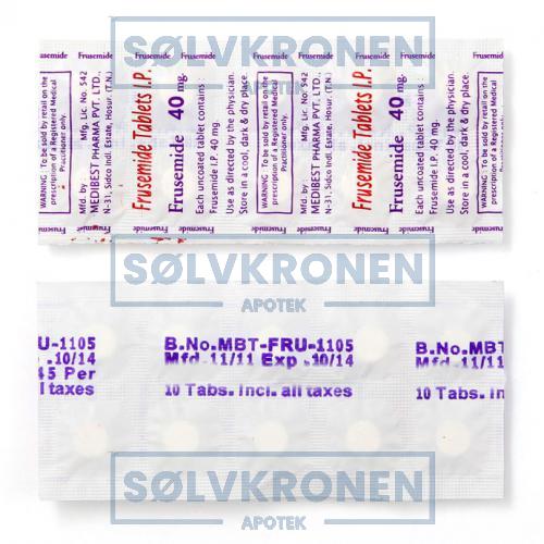 Reseptfri Furix Tablett 40mg, 100mg – Kjøp På Nett Nå