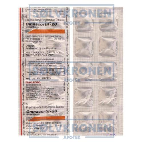 Reseptfri Orapred Dispersible Tablett 5mg, 10mg, 20mg, 2.5mg, 40mg ...