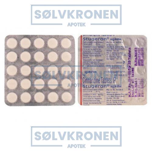 Reseptfri Stugeron Tablett 25mg – Kjøp På Nett Nå
